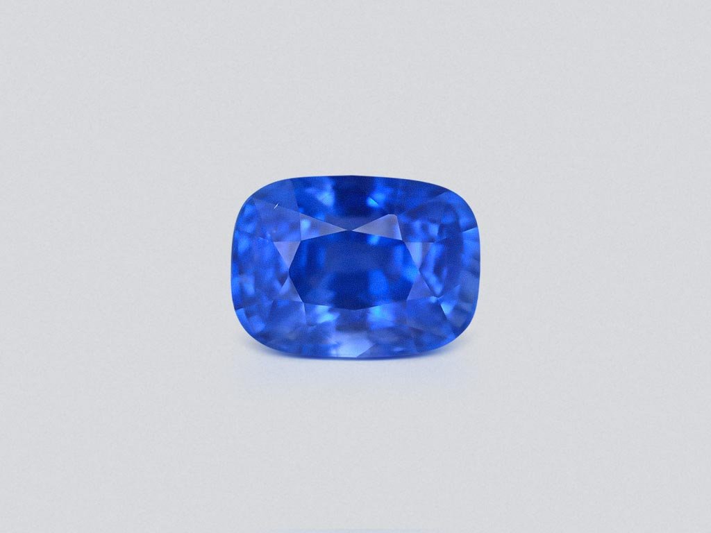 Unheated Intense Cornflower blue sapphire in cushion cut 8.00 carats, Sri Lanka price $49,600