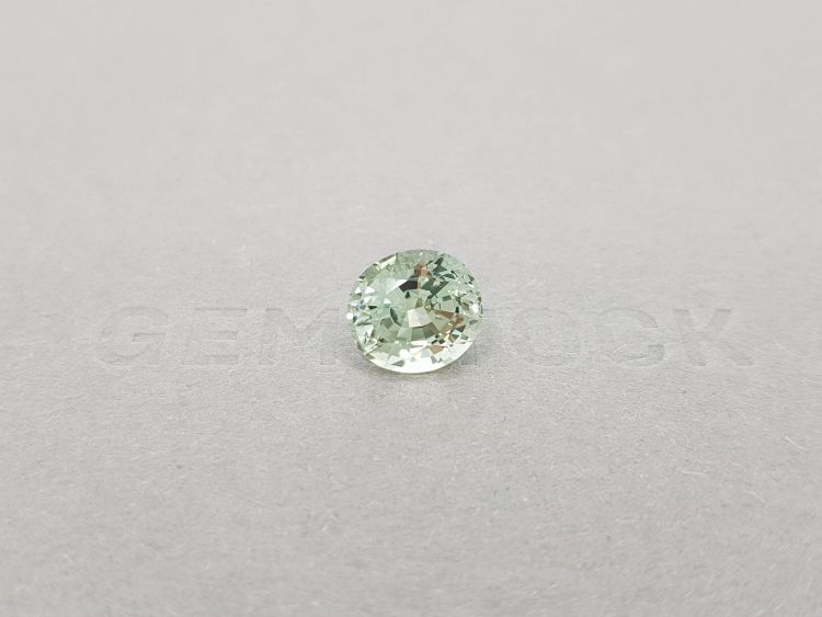 Light green oval-cut tourmaline 4.02 ct price $1,410